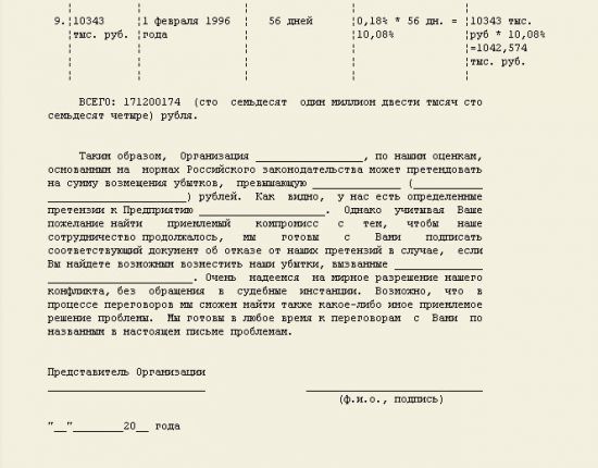 Как написать претензию на договор если нет претензий по существу